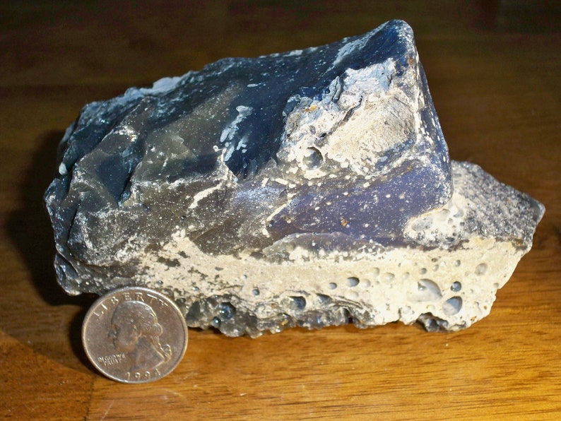 Large Blue & Green Leeland Blue Slag Glass 21.95 Oz - Etsy