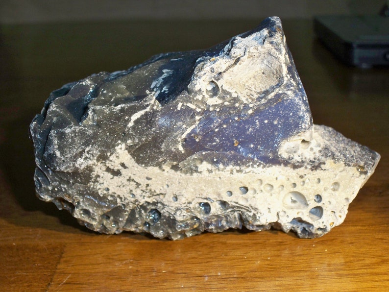 Large Blue & Green Leeland Blue Slag Glass 21.95 Oz - Etsy