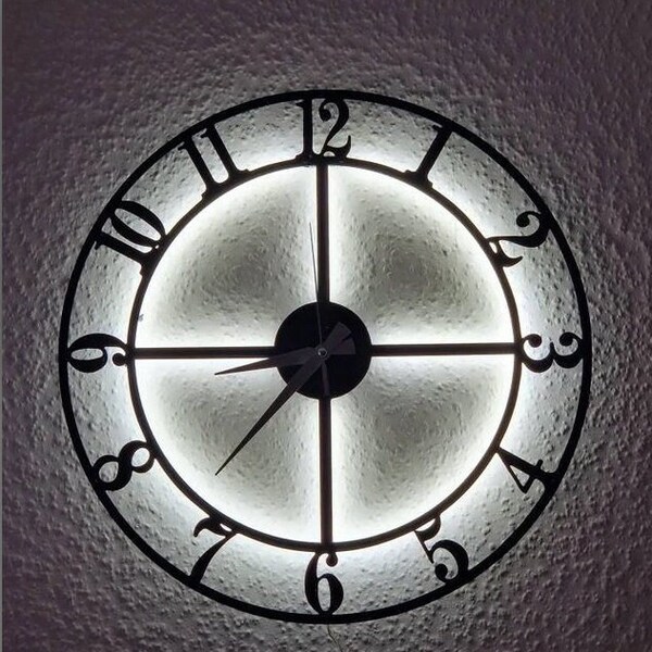 Mirrored Wall Clock - Etsy