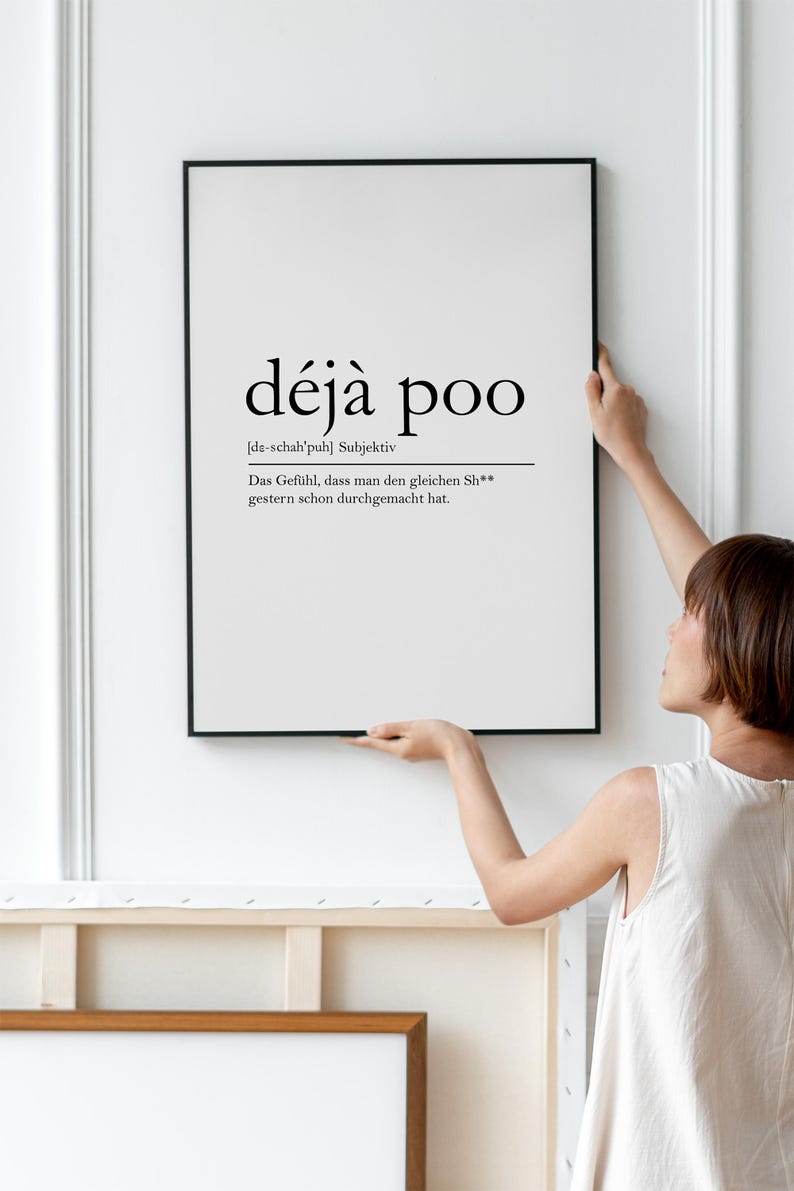 Deja Poo | Funny Poster | Definition Sign | Wall Art - Etsy