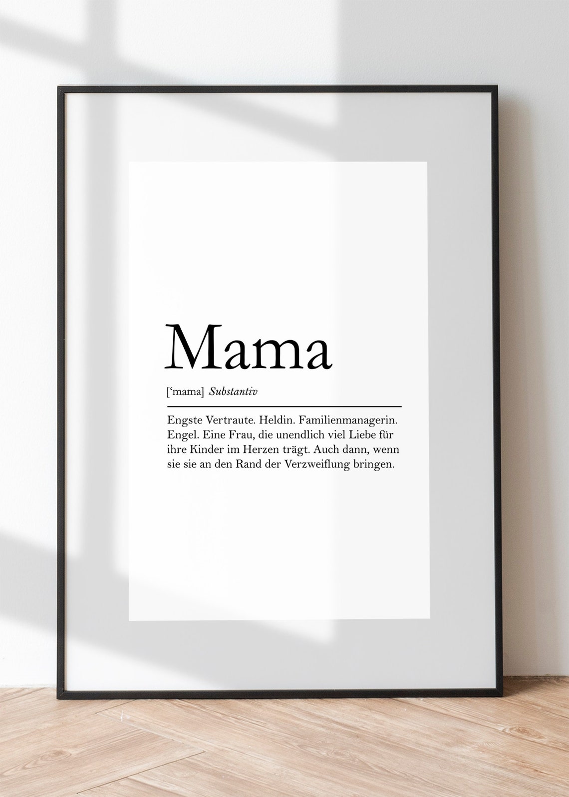 Definition-sign: Mama Poster Printable Posterdruck | Etsy