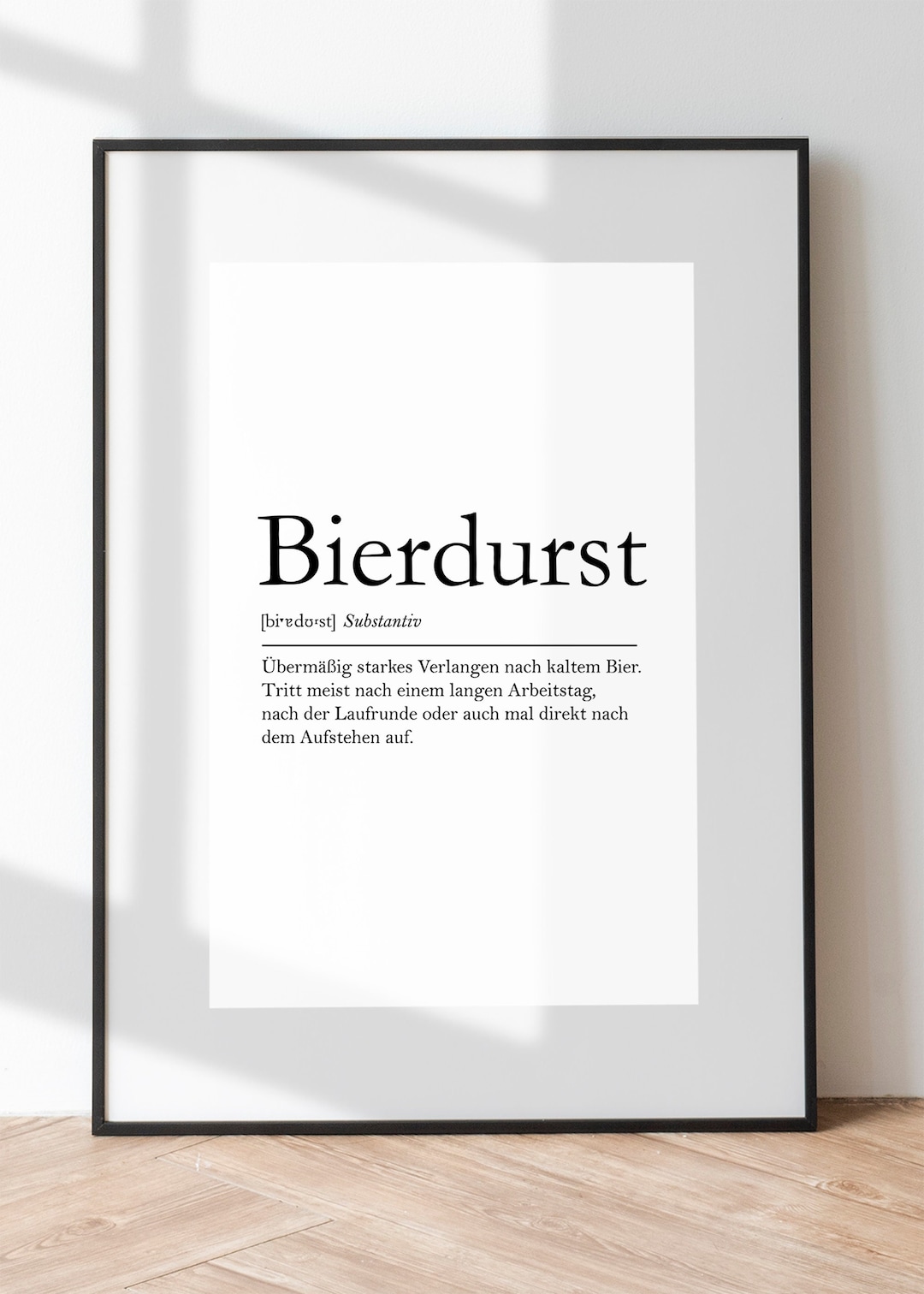Beer Thirst | Kitchen Poster | Men's Poster | Definitions Signs | Wall ...
