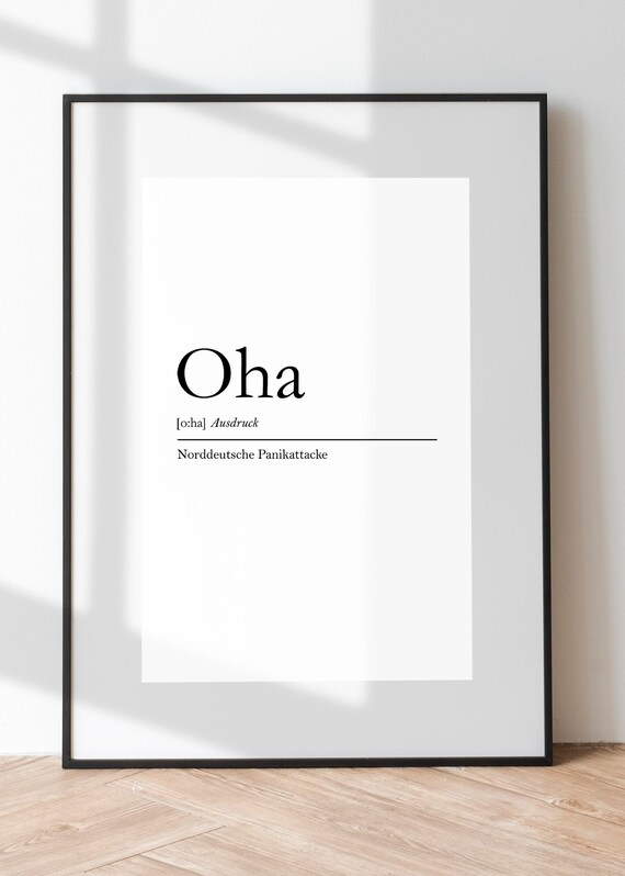 Definition Signs: Oha Lustiges Poster Printable - Etsy.de