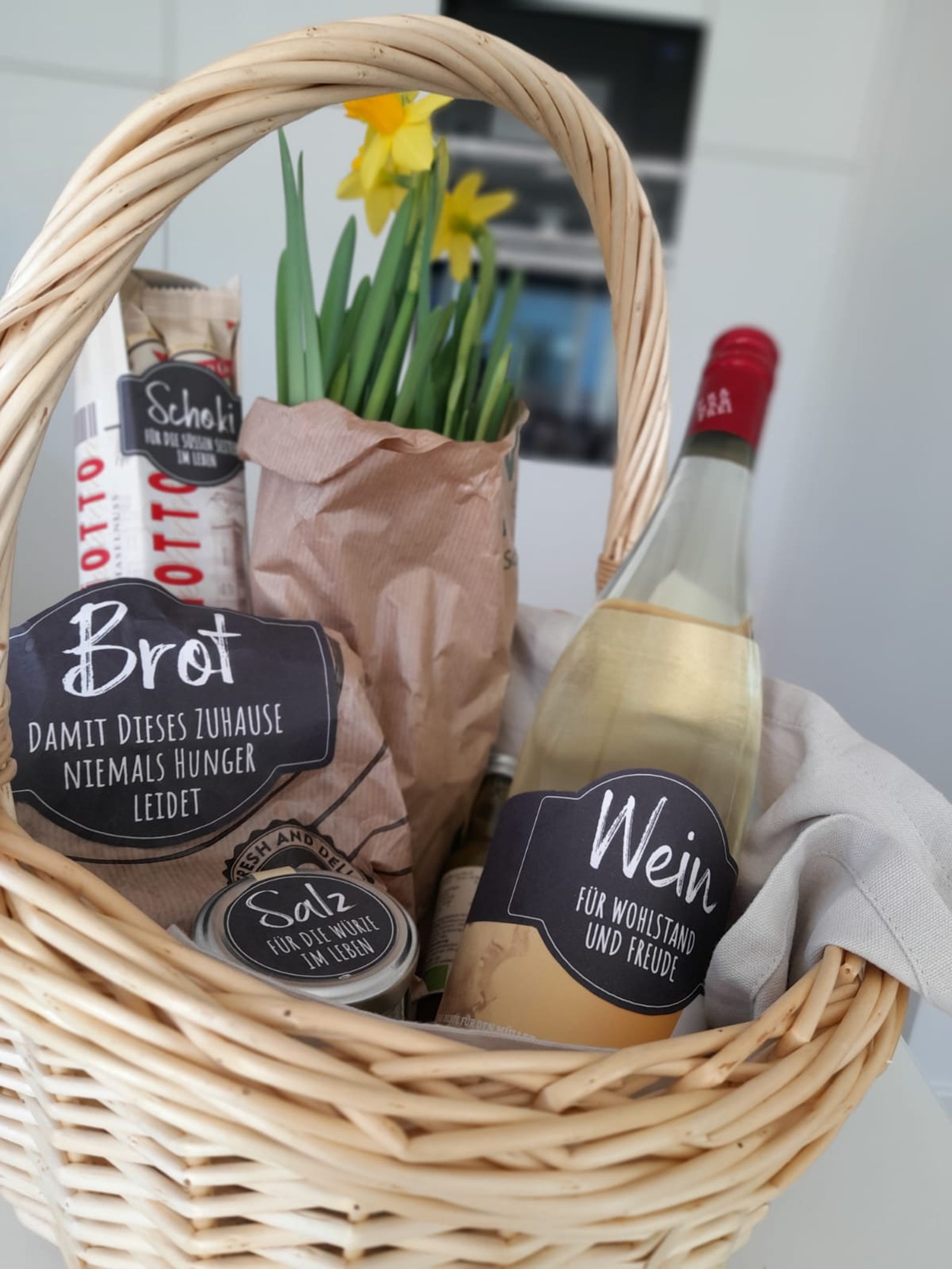Etiketten Brot Salz Wein Schoki Einweihungsgeschenk | Etsy Schweiz