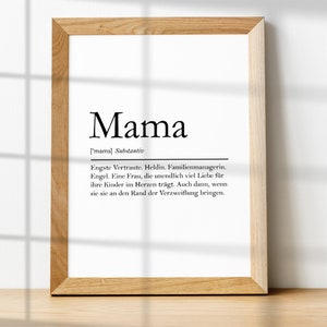 Definition-sign: Mama | Poster | Printable | Poster Print | Digital ...