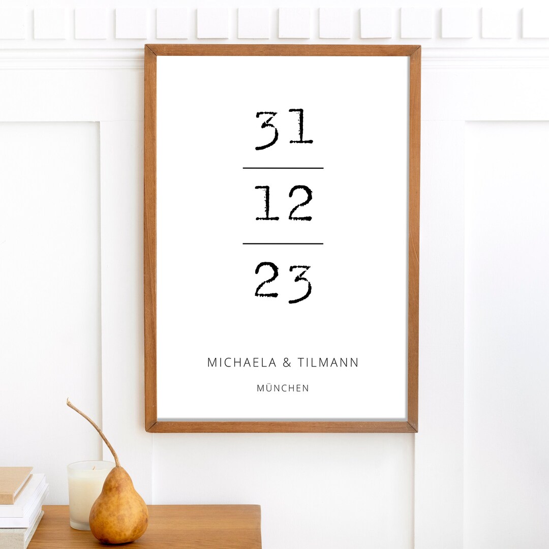 PERSONALIZED Wedding Gift | Wedding Date Design Template | Personalized ...