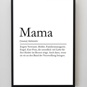 Definition-sign: Mama | Poster | Printable | Poster Print | Digital ...