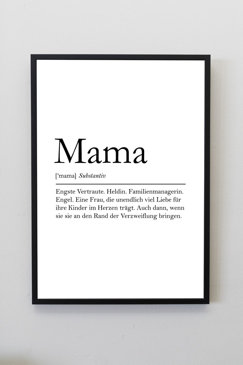 Definition-sign: Mama | Poster | Printable | Poster Print | Digital ...