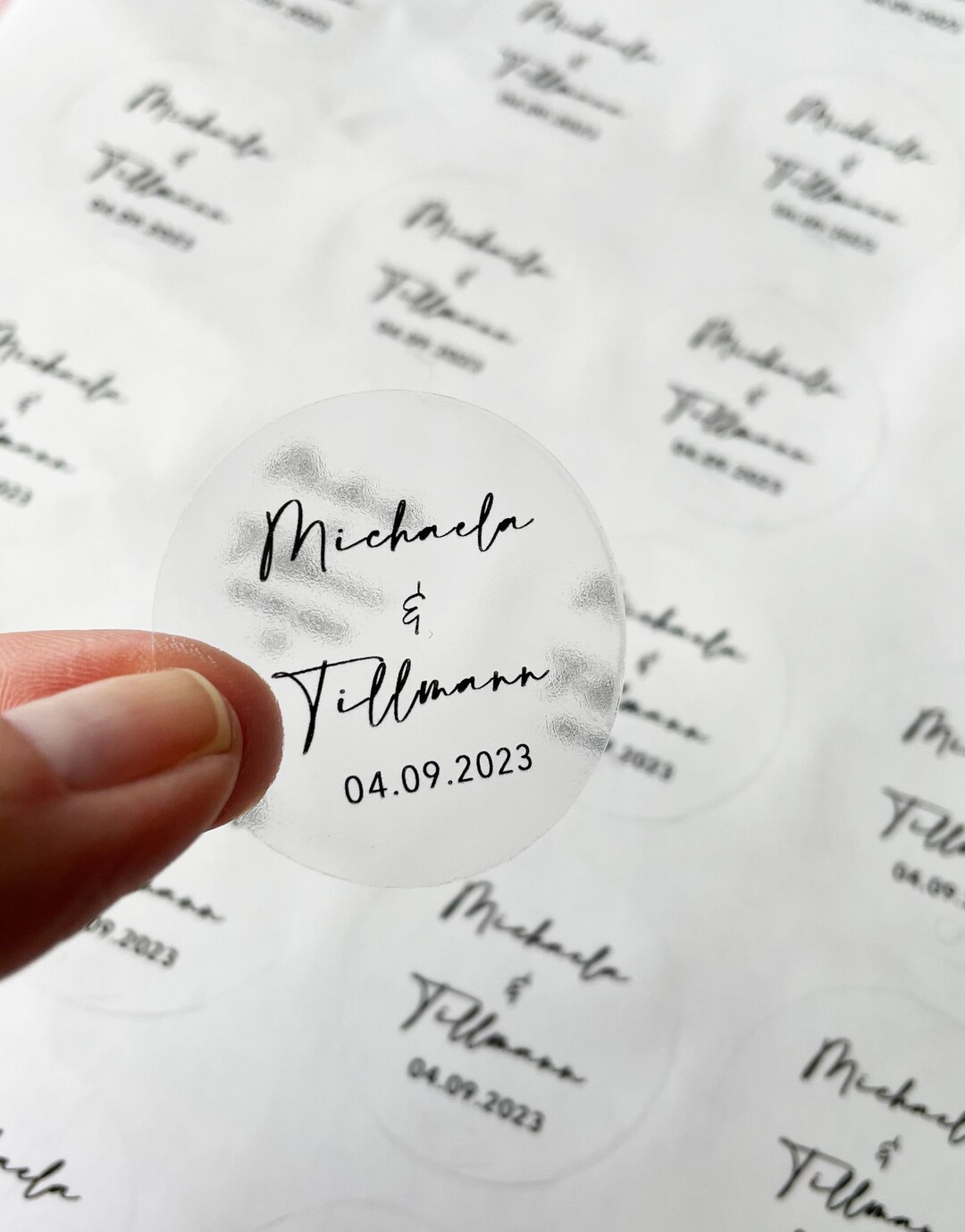 Wedding Stickers Transparent Wedding Labels Guest Gift Stickers Wedding ...