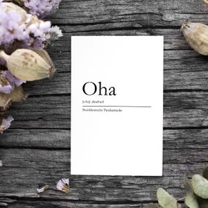 Definition Sign: Oha | Lustiges Poster | Printable | Posterdruck ...