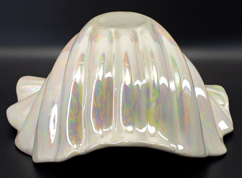 Iridescent Pearl Shell | Pottery Horn of Plenty Trinket Dish | Shell ...