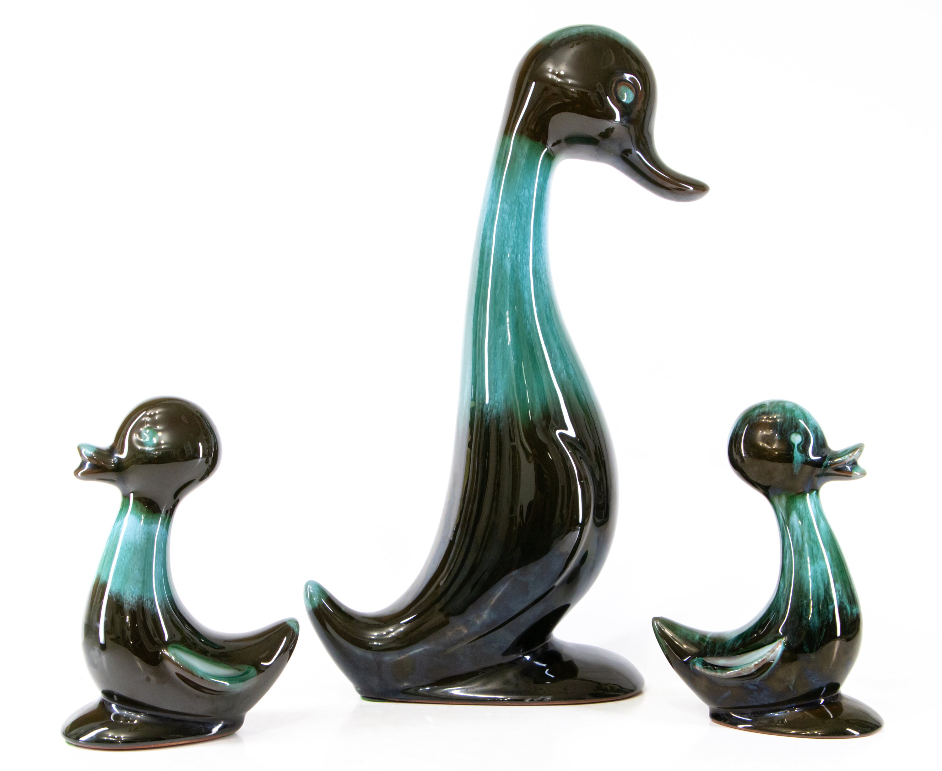 Vintage Blue Mountain Pottery Tall Duck + Duckling Figurines ...