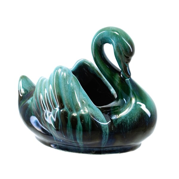 Blue Mountain Pottery Swan Planter - Etsy