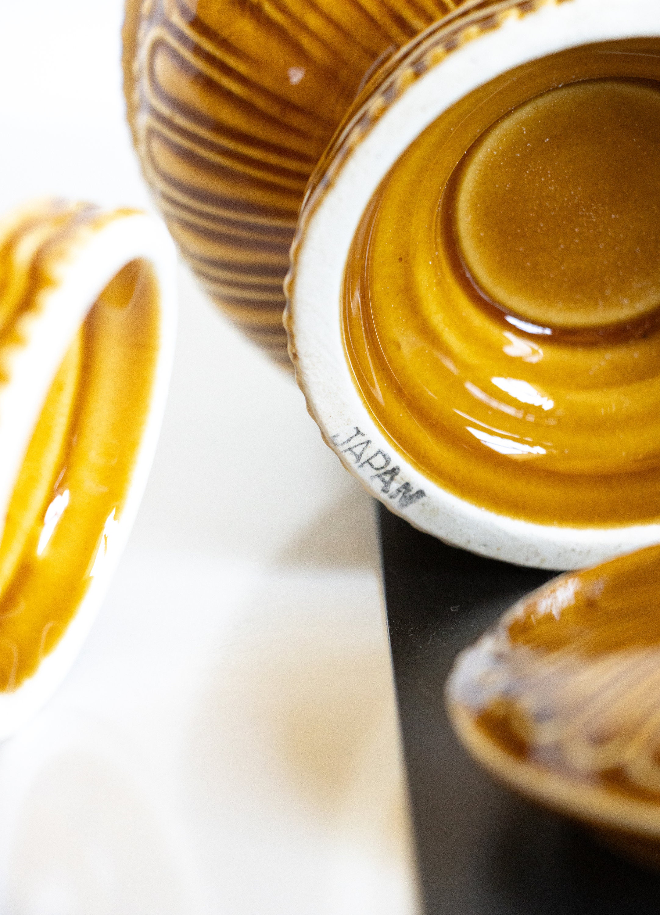 MCM Vintage Japan Ceraic Royal Sealy Sugar Creamer Set Mustard Tan ...