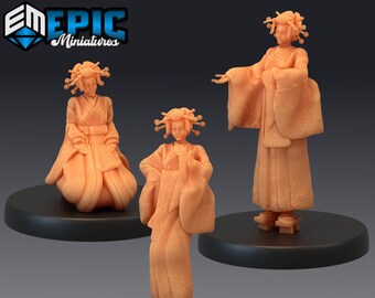 Geisha Dnd Miniature - Etsy