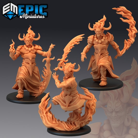 Resin Epic Miniatures DnD Miniature Efreeti Large Role Playing ...