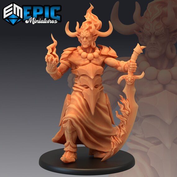 Resin Epic Miniatures DnD Miniature Efreeti Large Role Playing ...