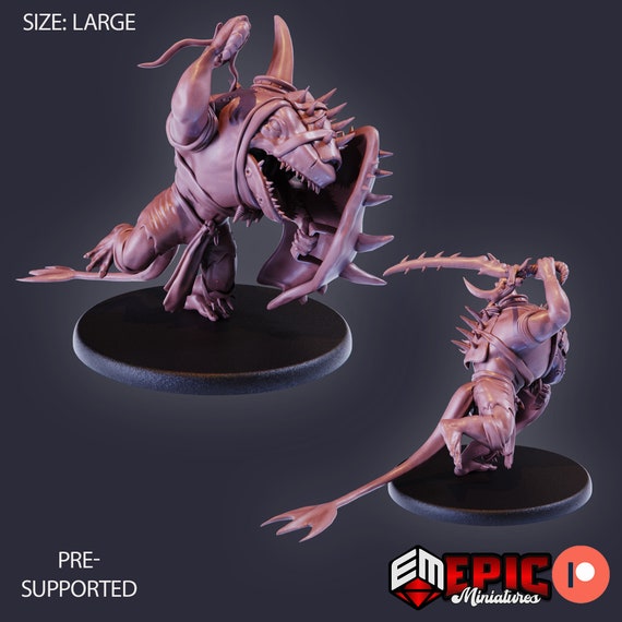 Large Sharkfolk Warriors Epic Miniatures Underwater Mayhem Toys & Games ...