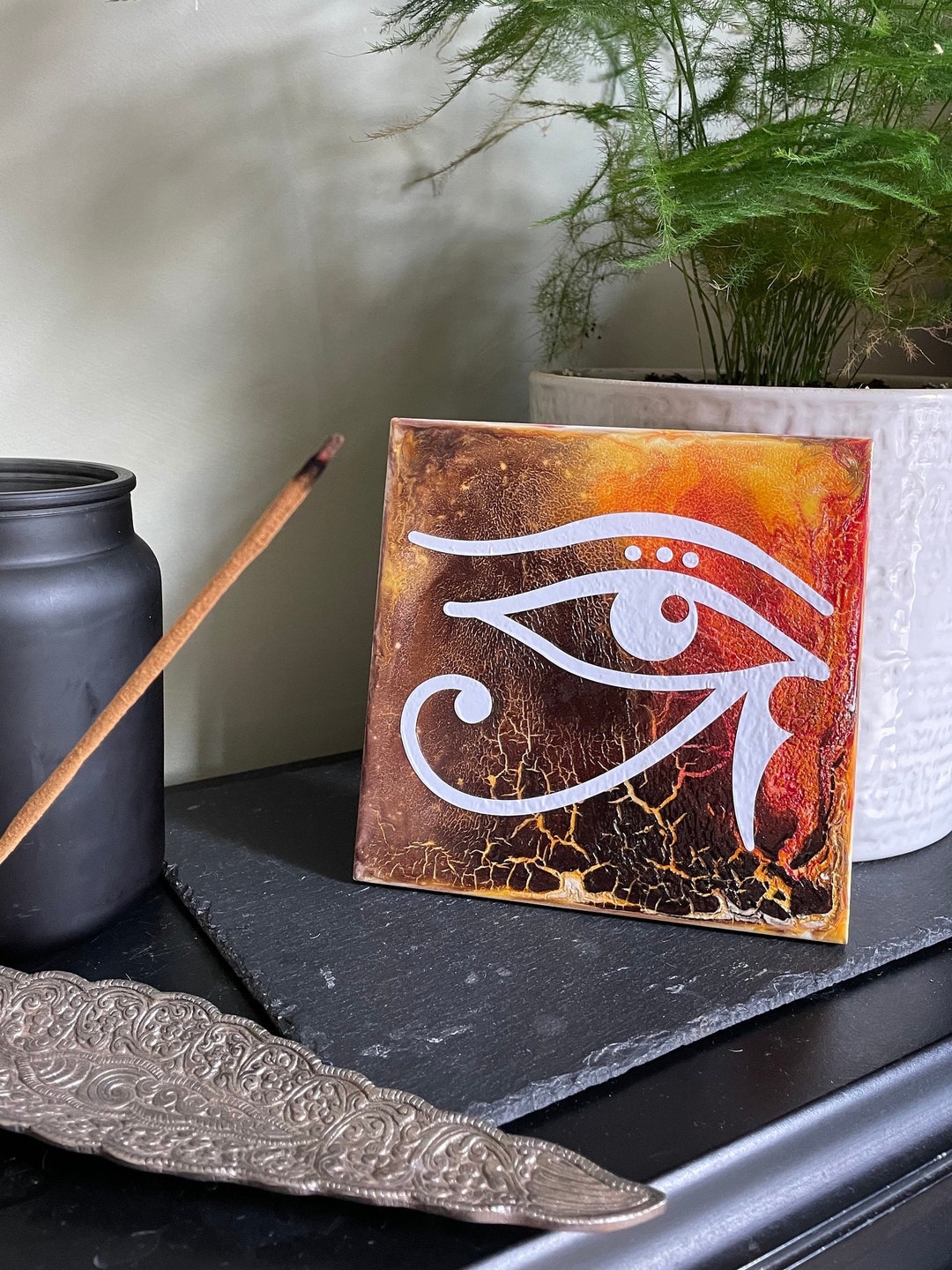 Eye of Ra (horus) Fluid Art Wall Tile - Etsy