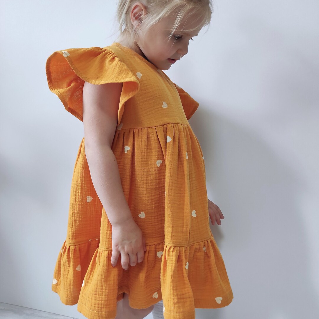 Muslin Toddler Girl Dress, Organic Cotton Baby Dresses, Flower Girl ...