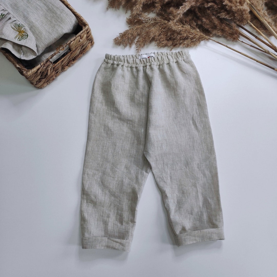 Boys Linen Pants Natural Linen Kids Clothes Kids Harem Pants Simple ...