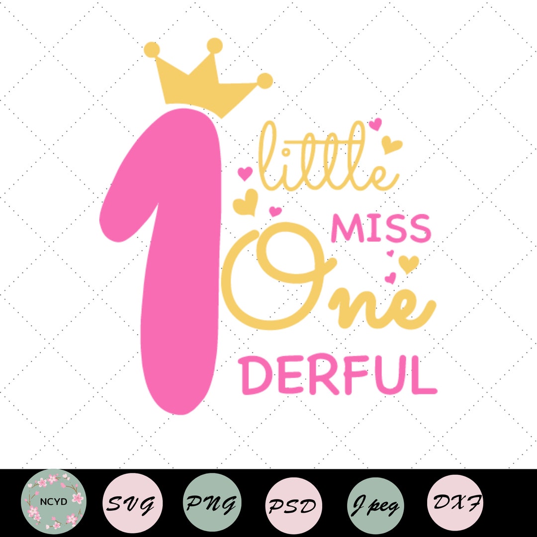 Little Miss One-derful Svg for Cricut - Etsy