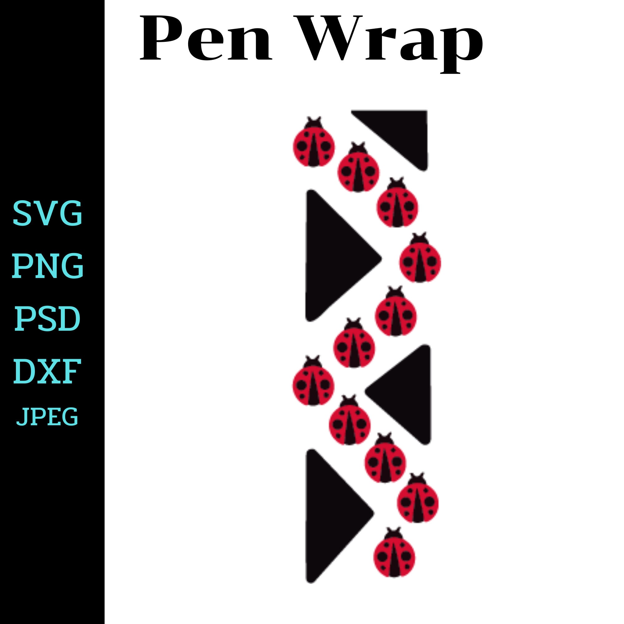 Ladybug Pen Wrap Svg - Etsy