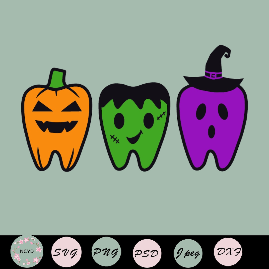 Teeth Ghost Svg/dental SVG/ Halloween Svg - Etsy