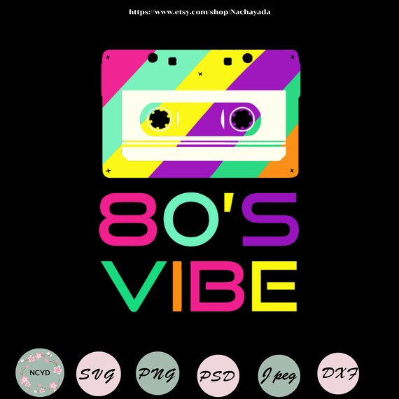 80's Vibe Svg for Cricut | Etsy