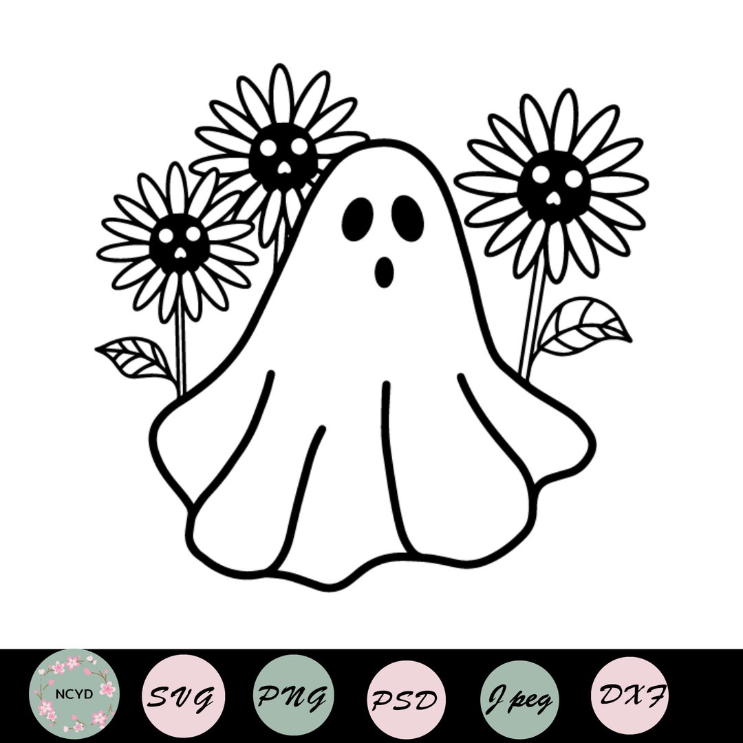 Halloween Ghost Svg Png Dxf for Cricut - Etsy