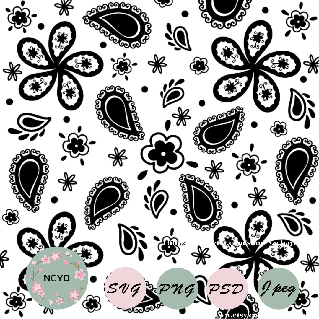 Seamless Bandana Pattern Svg - Etsy
