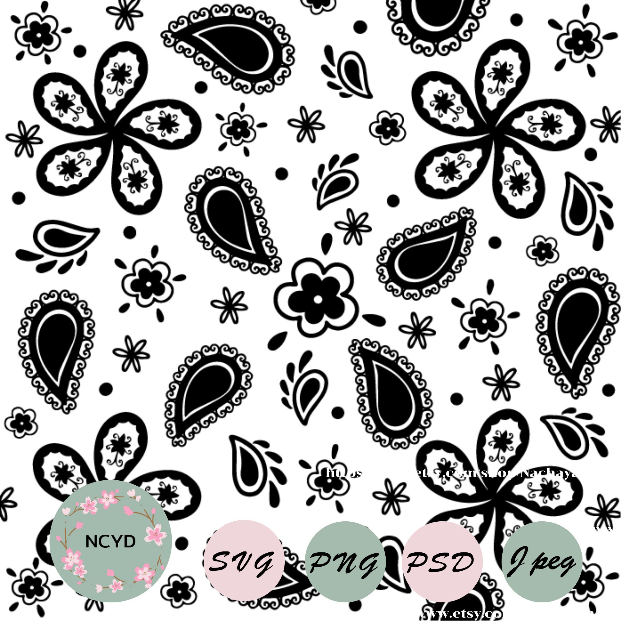 Seamless Bandana Pattern Svg - Etsy