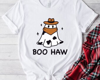 Boo Haw Ghost Png Svg, Cute Western Cowboy Ghost Png Svg, Western ...