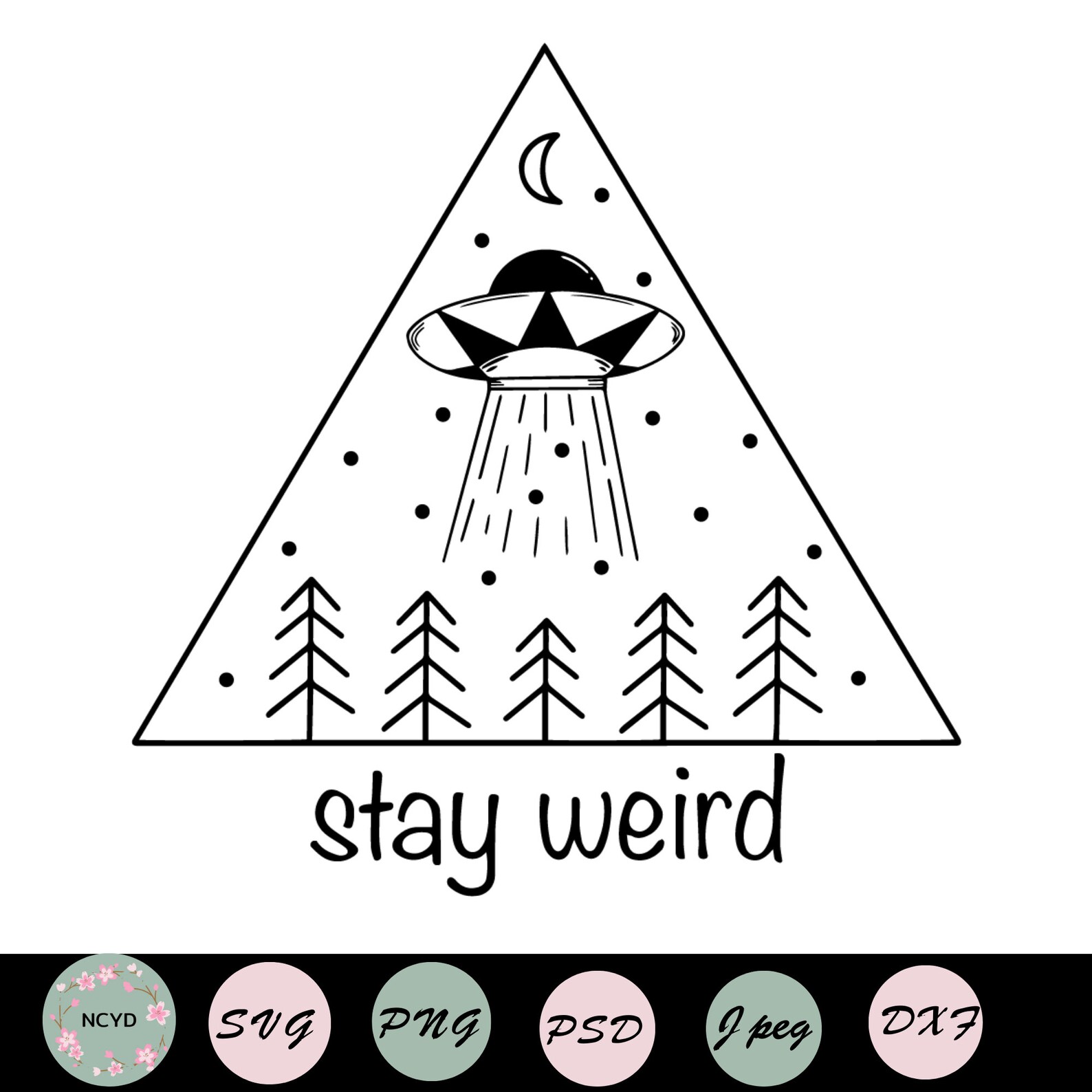 Stay Weird Svg Png Dxf for Cricutdigital Downloadshirt - Etsy
