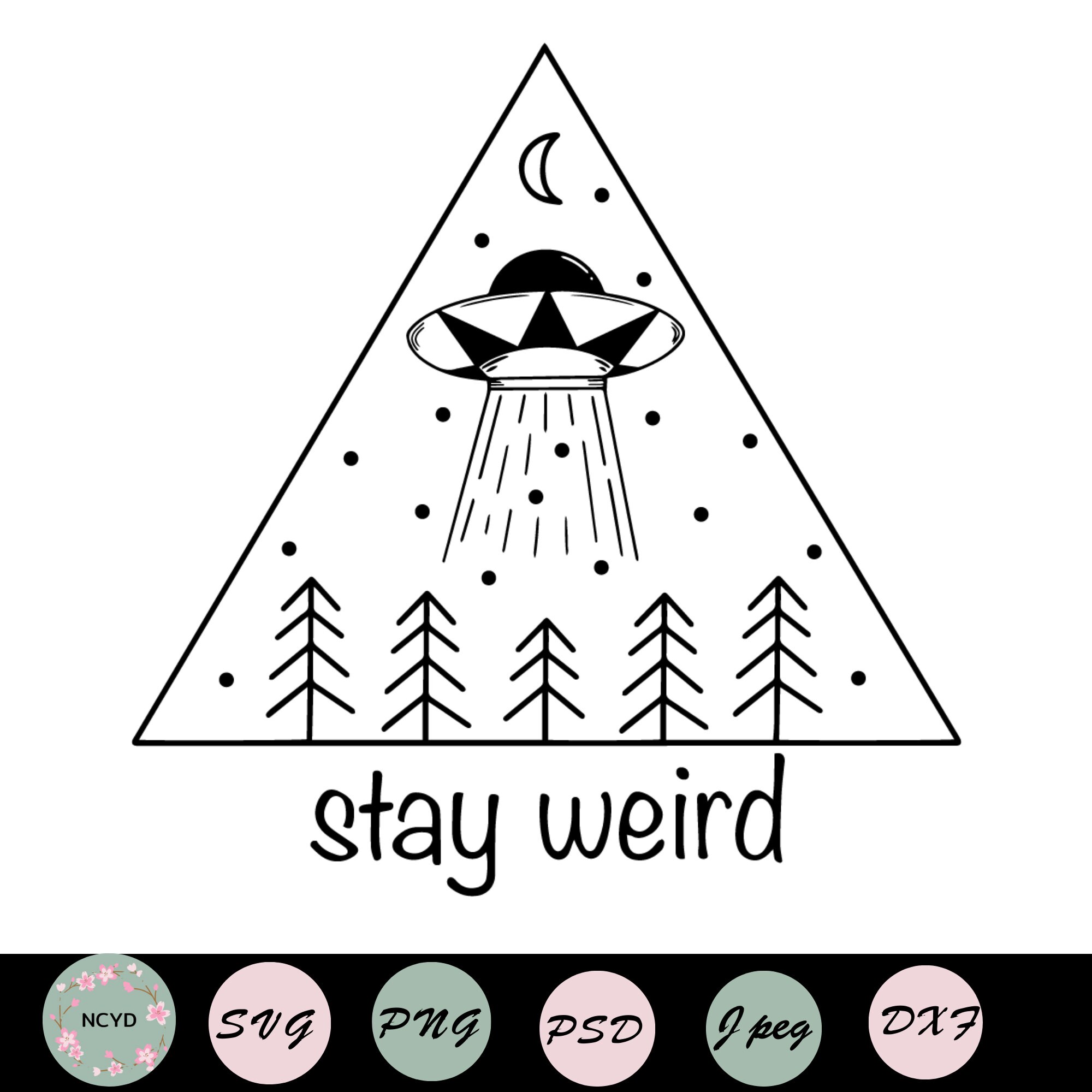 Stay Weird Svg Png Dxf for Cricutdigital Downloadshirt - Etsy