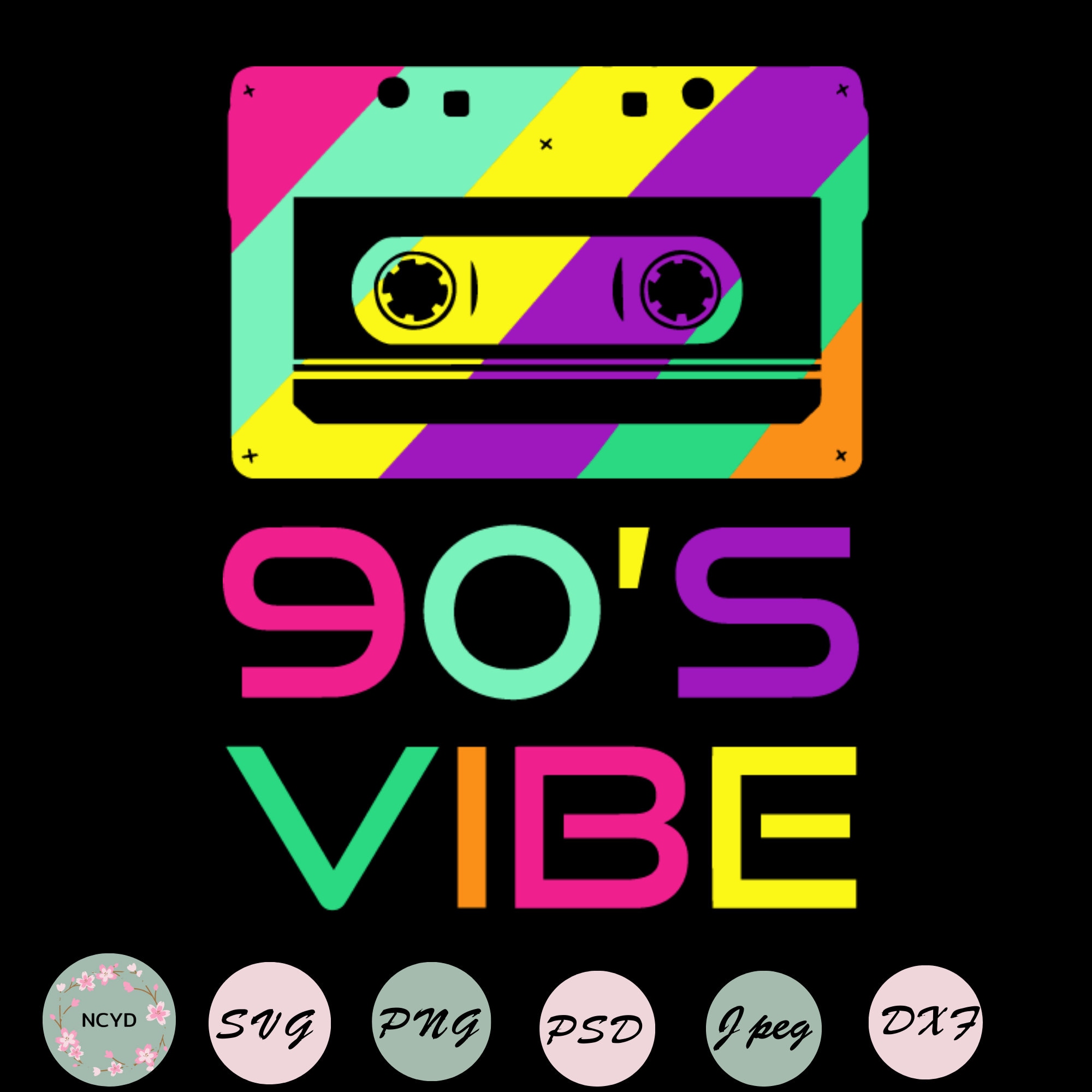 90's Vibe Svg Png Dxf for Cricutdigital Downloadshirt - Etsy Australia