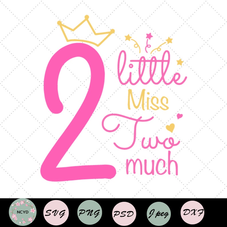Little Miss Two Much Svg for Cricut - Etsy