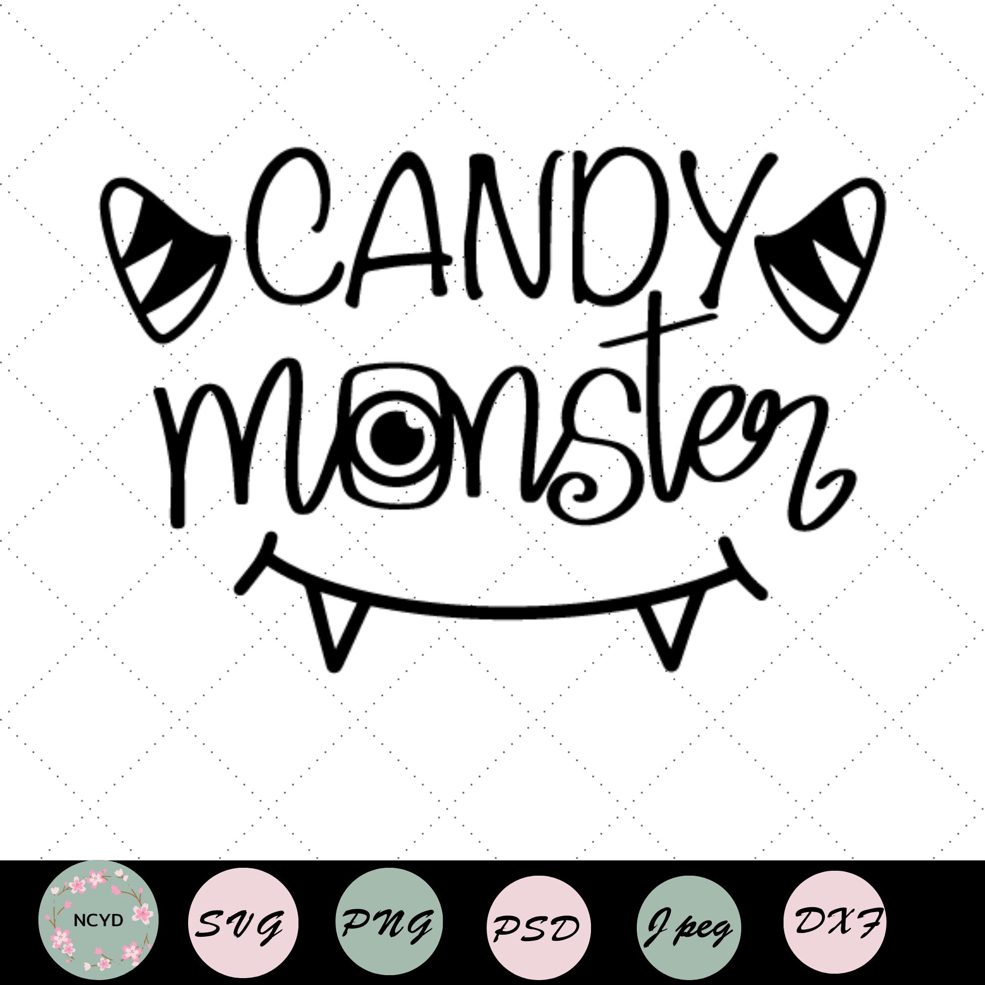 Candy Monster Svg Png Dxf Foe Cricutdigital Download - Etsy Ireland