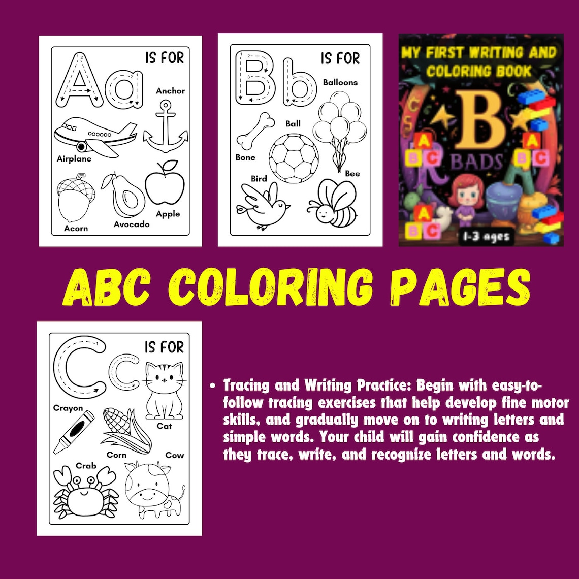 ABC Coloring Pages, Kids Activity, Preschool Printables, Kids ...
