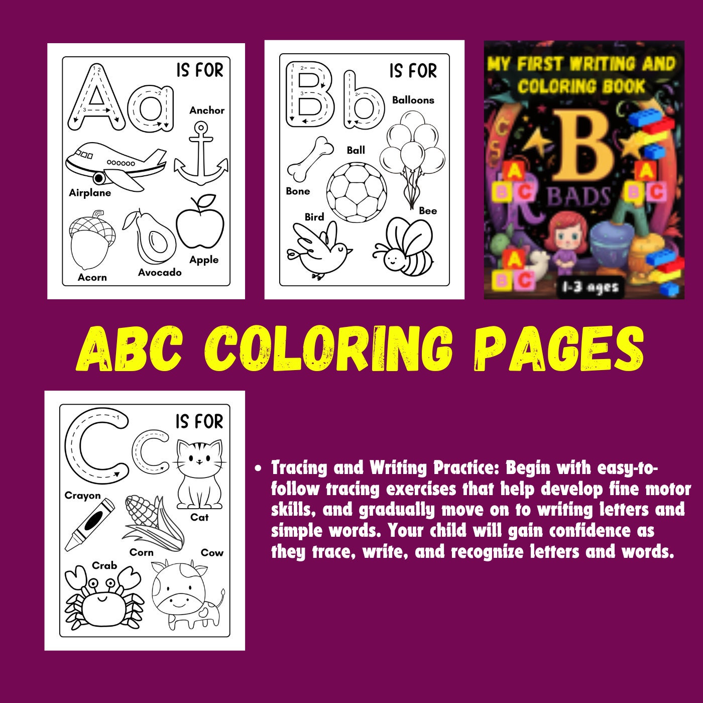 ABC Coloring Pages, Kids Activity, Preschool Printables, Kids ...