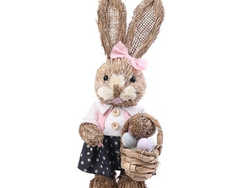 Straw Easter Bunny | Etsy