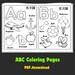 ABC Coloring Pages, Kids Activity, Preschool Printables, Kids ...
