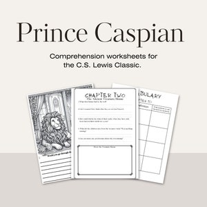 Narnia- Prince Caspian Comprehension Workbook - Etsy