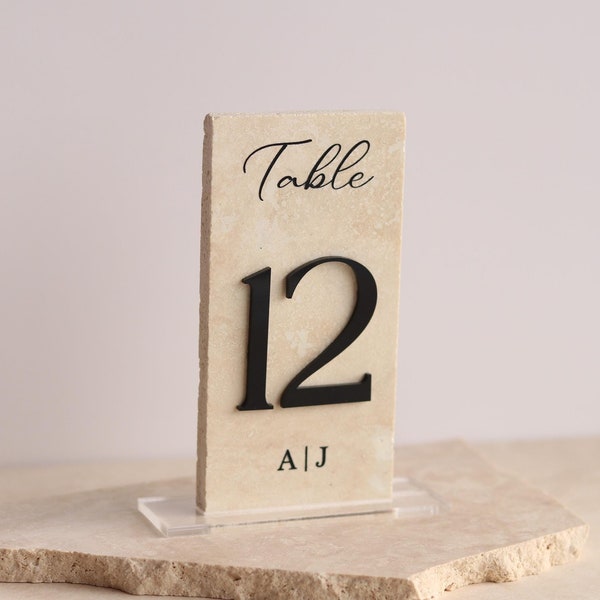 Stone Table Numbers - Etsy