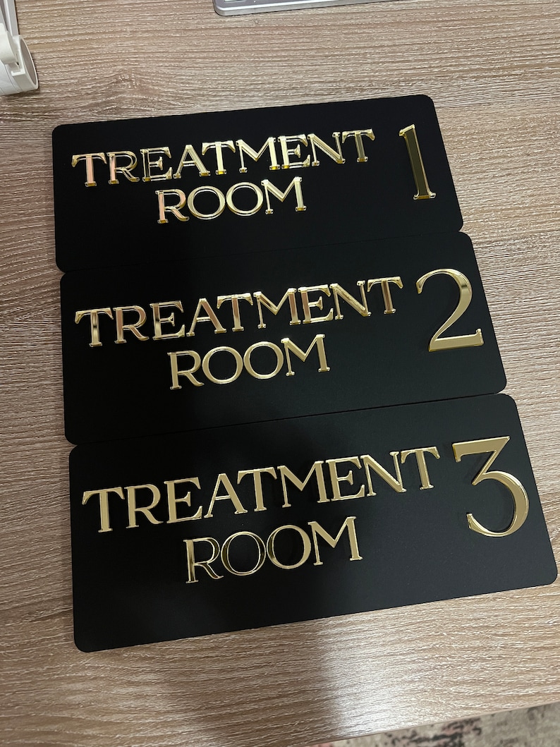 Custom Door Plaque for Salons, Treatment Room Sign, Business Signage ...