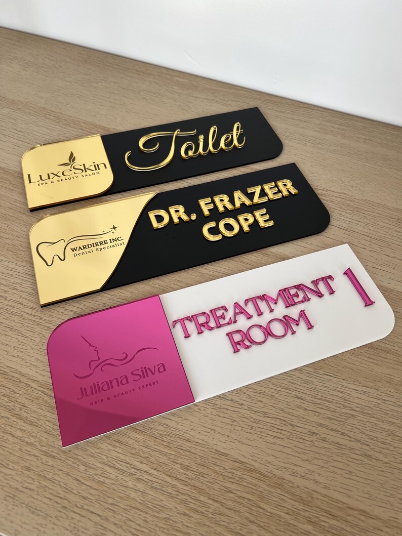 Custom Door Sign With Logo, Treatment Room Sign, Acrylic Door Plaque ...
