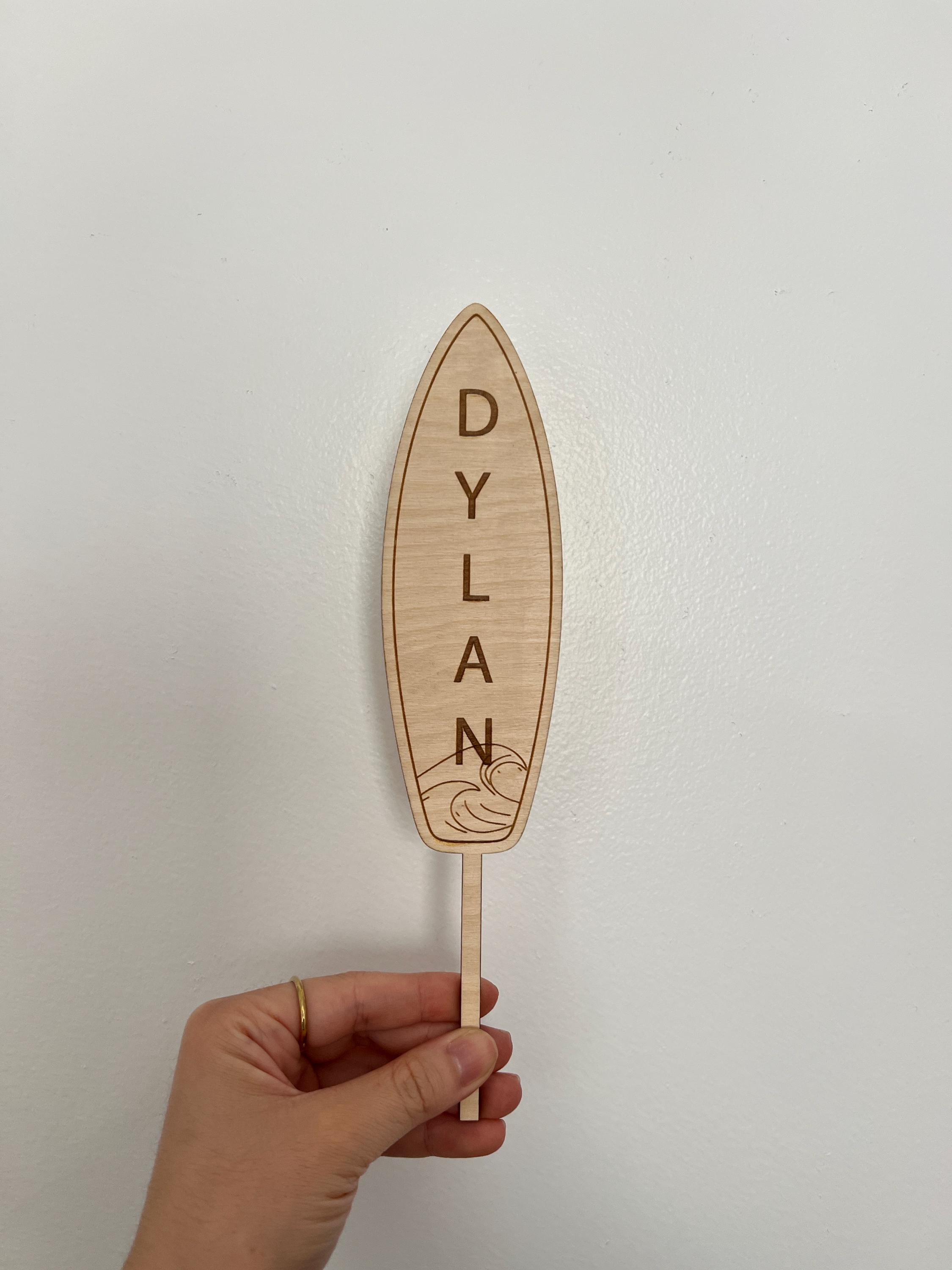 Surfs up Cake Topper, Custom Surfboard Cake Topper, the Big One, First ...