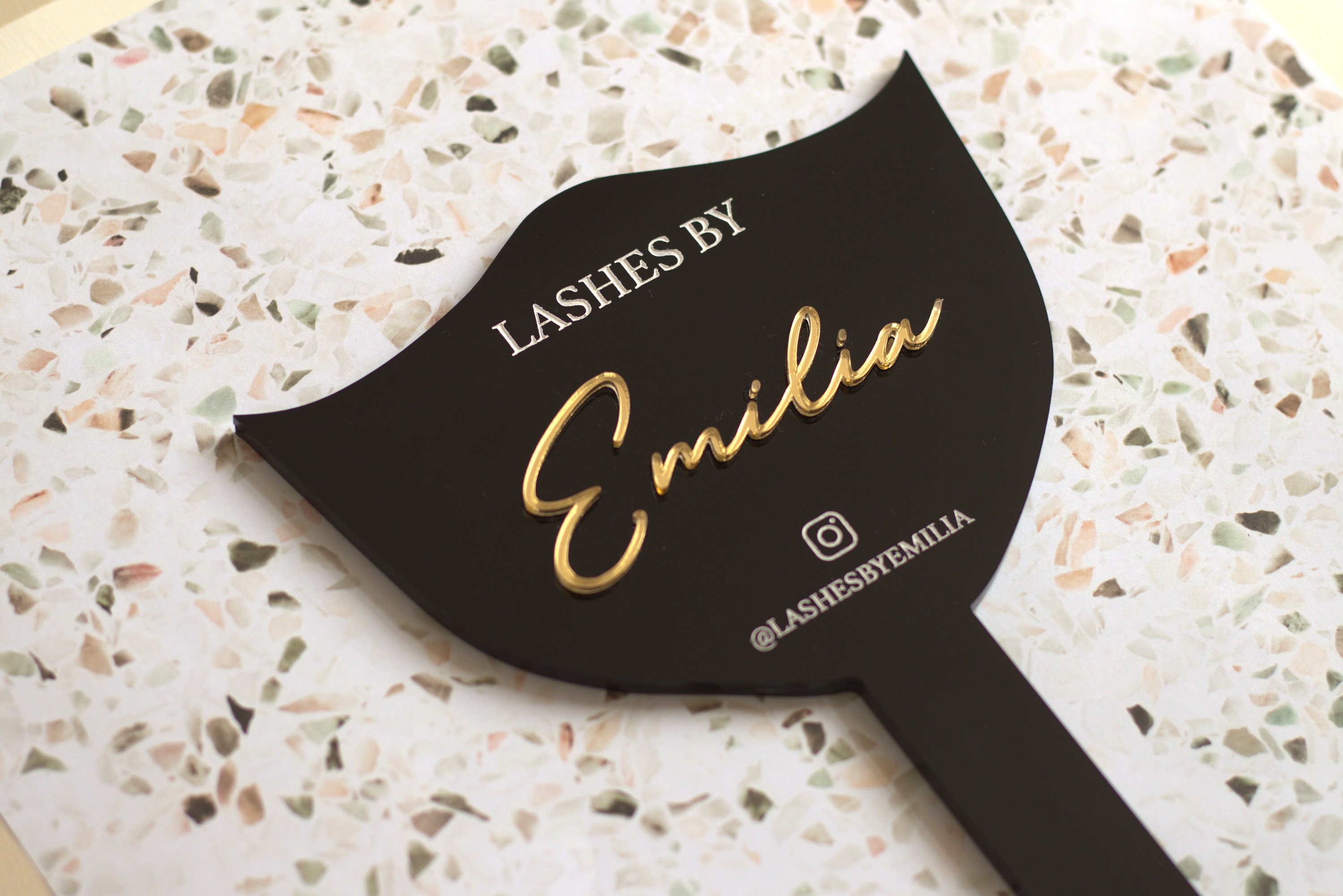 Lash Tech Handheld Mirror, Personalized Mirror for Lash Technicians ...