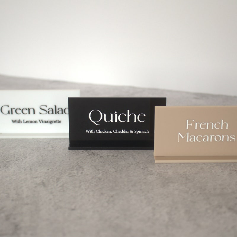 Buffet Menu Tags - Etsy