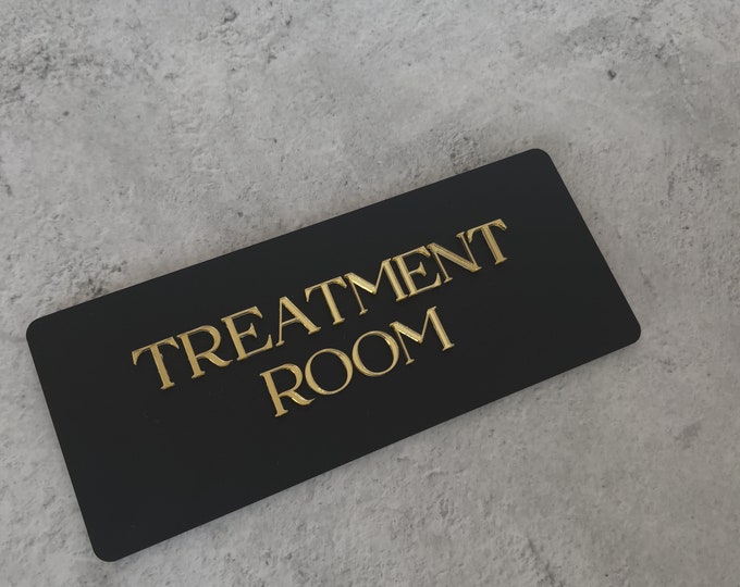 Custom Door Plaque for Salons, Treatment Room Sign, Business Signage ...